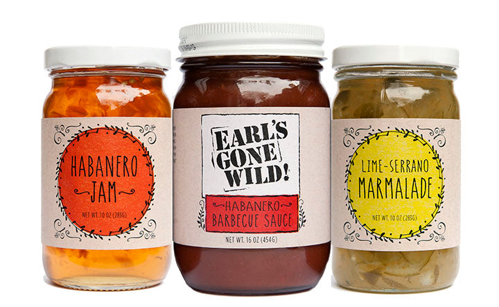 Barbecue Sauce Pepper Jam Marmalade Sampler Pack - Earl's Gone Wild